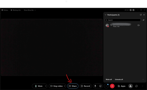 Share Screen- Webex | Bluepeak